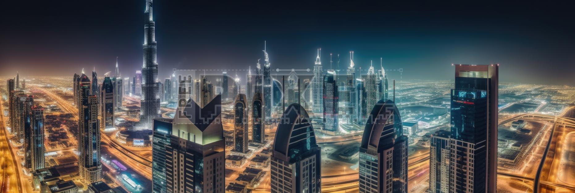 Free Photos - Dubai, UAE Cityscape At Night With Lights Overlooking The ...