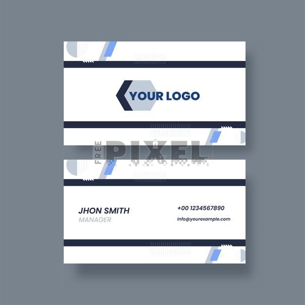 Free Vectors - Editable Business Card Template Design In Front And Back ...