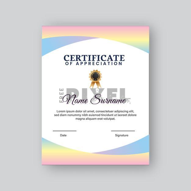 Free Vectors - Editable Certificate Of Appreciation Template Design ...