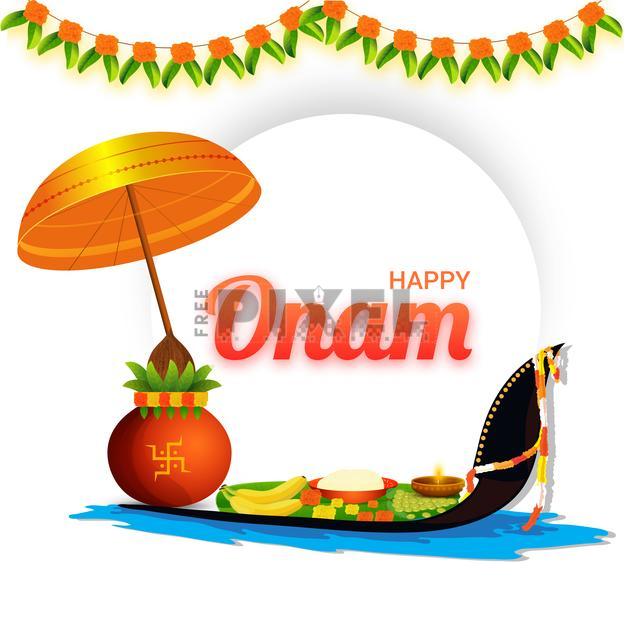 Free Vectors - Happy Onam Banner Or Poster Design With Worship Pot ...