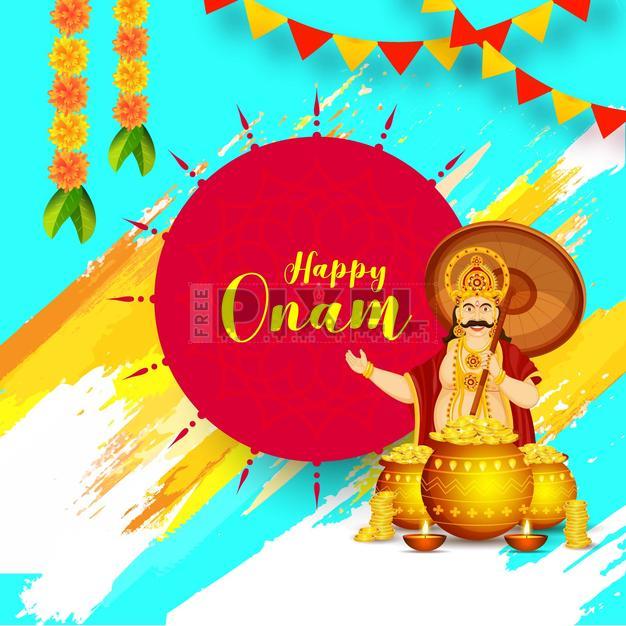 Free Vectors - Happy Onam Celebration Greeting Card Or Poster Design ...