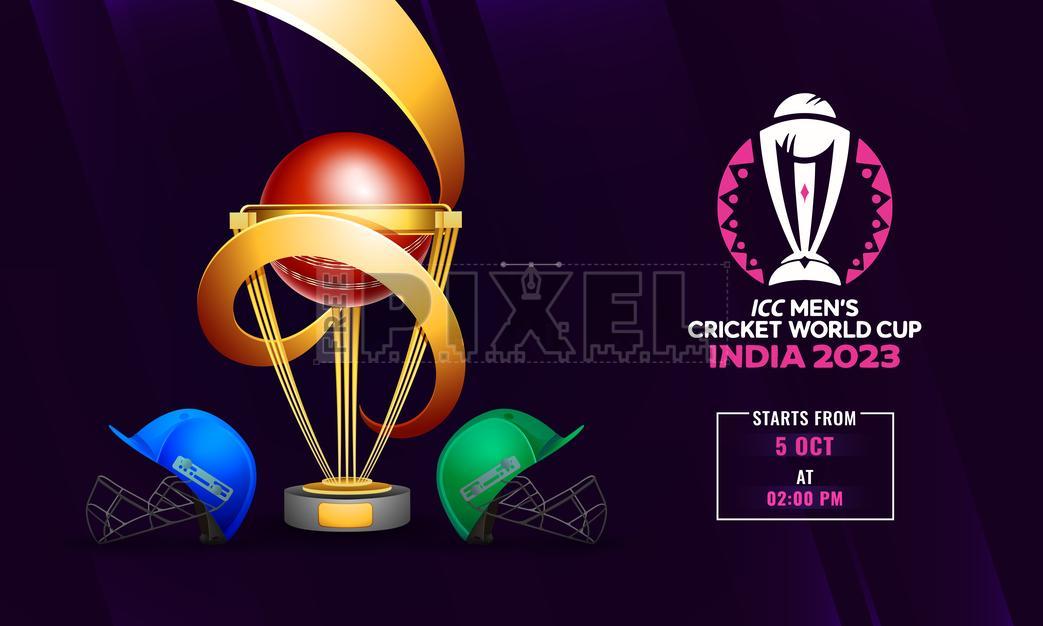 Free Vectors - ICC Men's Cricket World Cup India 2023 Banner Design ...