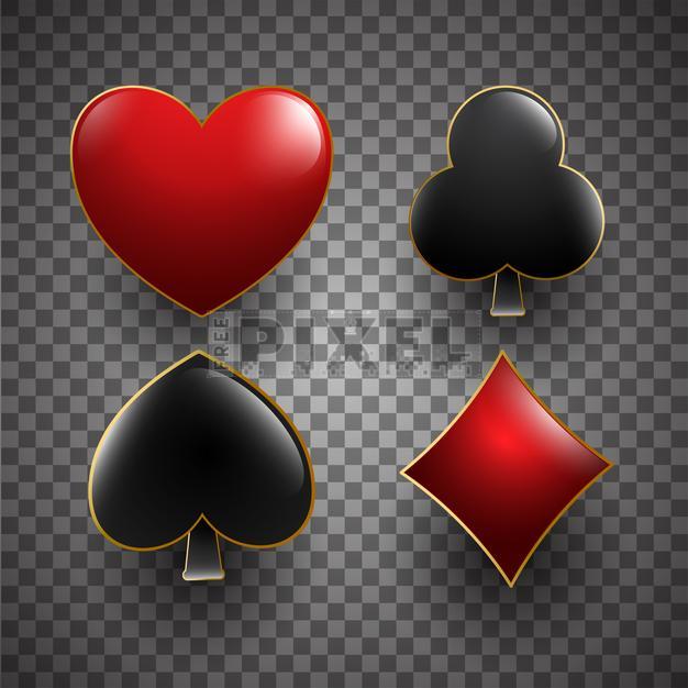 Free Vectors - Illustration Of Heart, Spade, Diamond And Club Symbols ...