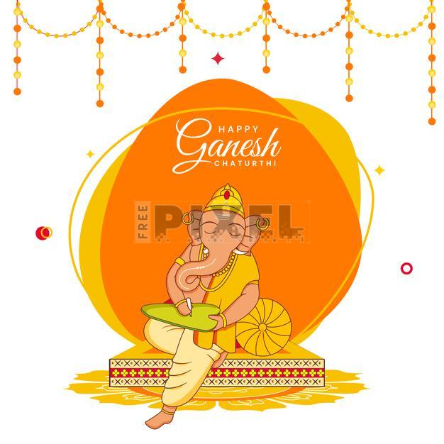 Free Vectors - Illustration Of Hindu Mythology Lord Ganesha Writing On ...