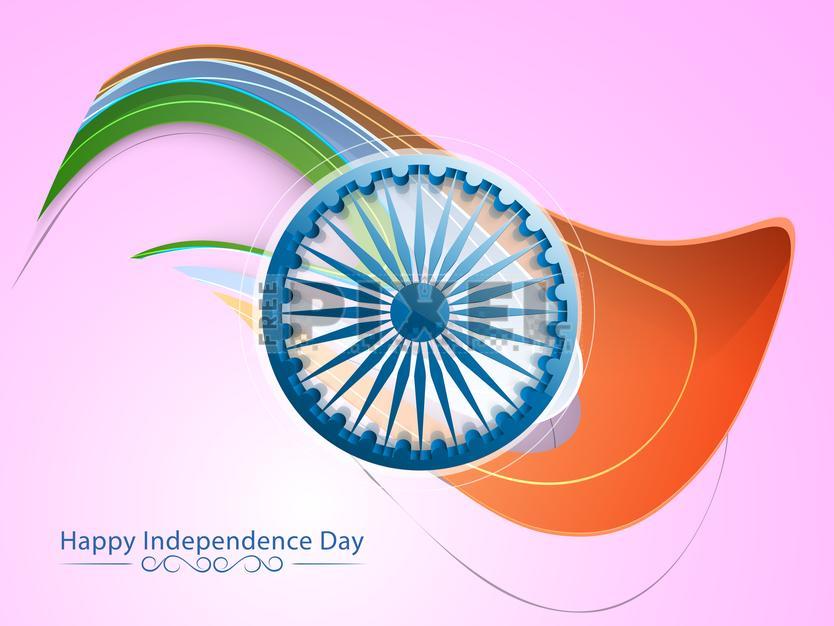 Free Vectors - India Independence Day Poster Design With Ashoka Wheel ...
