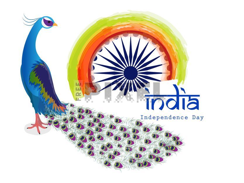Free Vectors - Indian Independence Day Background With National Bird ...