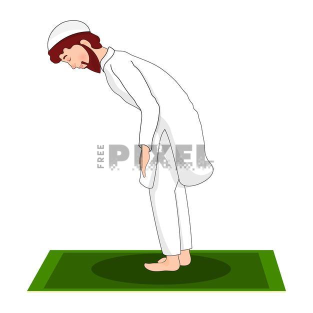 Free Vectors - Islamic Man Praying In Standing Pose. | FreePixel.com