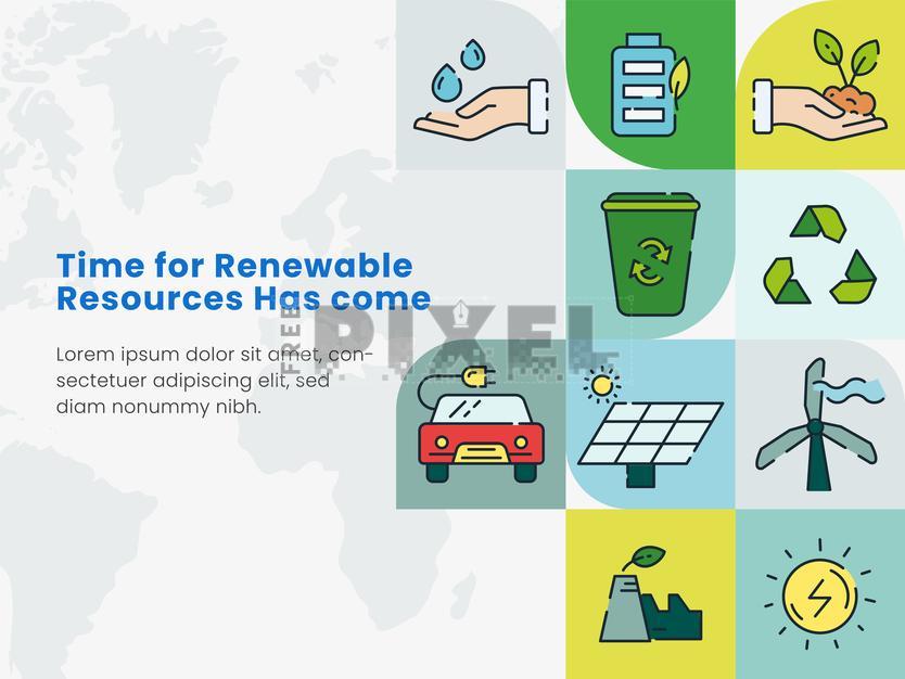Free Vectors - Renewable Energy Resources Concept Based Poster Design ...