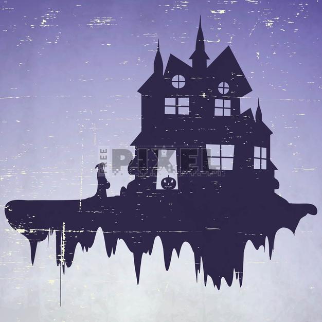 Free Vectors - Scary Haunted House, Poster, Banner Or Flyer Design For ...