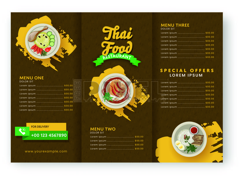 Thai Food Menu Design