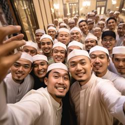 Free Photos - Lavish Outdoor Gathering With Arabs Feasting By Lantern ...