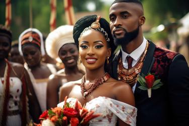 Free Photos - A Beautiful African Bride And Groom At Their Wedding ...