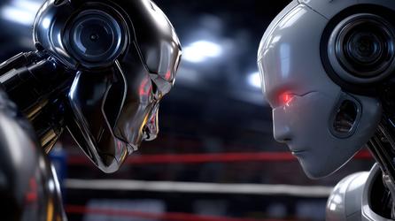 Free Photos - Two Futuristic Robot Facing Each Other In Boxing Ring ...