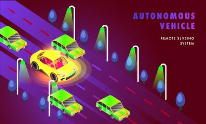 Free Vectors - Autonomous Vehicle, Remote Sensing System Based Web ...